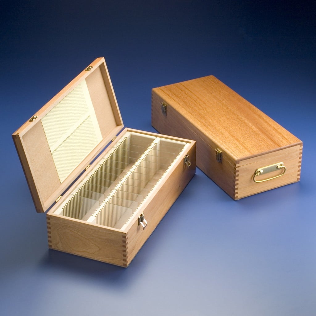 Hardwood Large Slide Box » Brain Research Laboratories